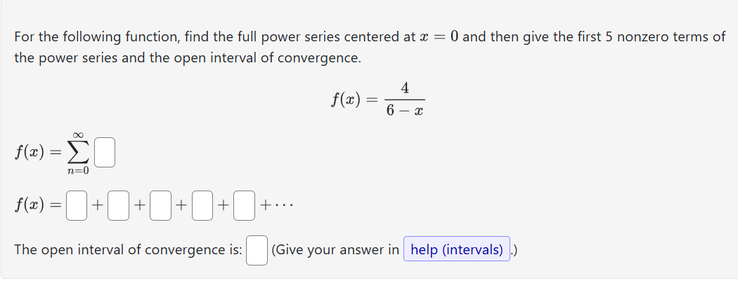 Solved For the following function, find the full power | Chegg.com