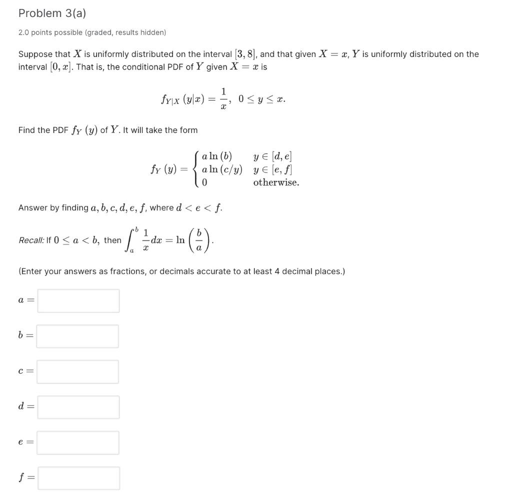 Solved Suppose that X is uniformly distributed on the | Chegg.com