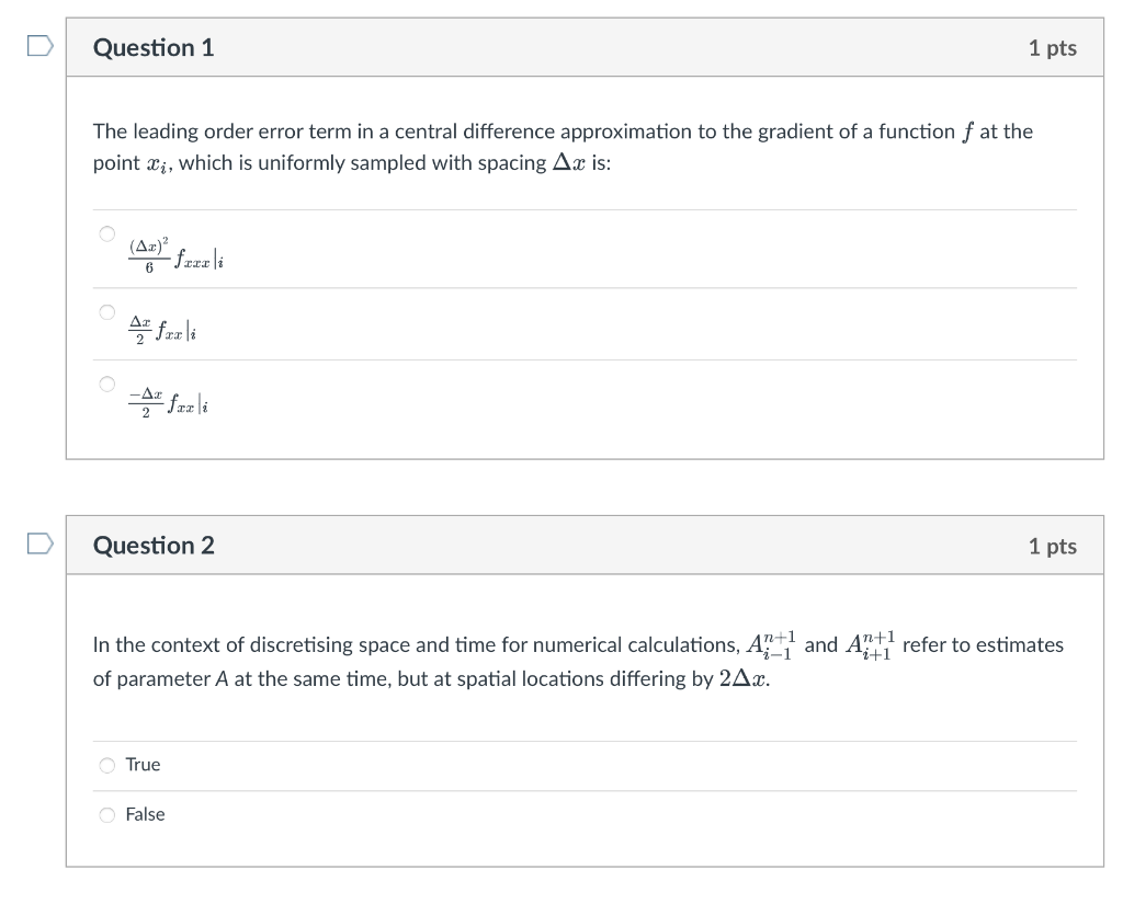 Solved The leading order error term in a central difference | Chegg.com