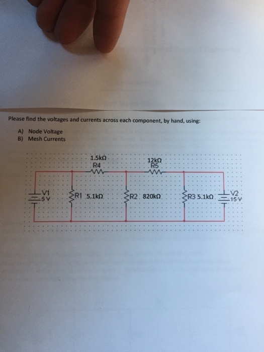Solved Please find the voltages and currents across each | Chegg.com
