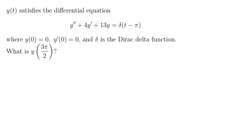 Solved y(t) satisfies the differential equation | Chegg.com