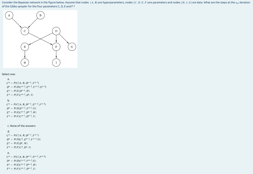 Solved Consider the Bayesian network in the figure below. | Chegg.com