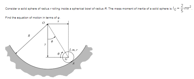 Solved Consider a solid sphere of radius r rolling inside a | Chegg.com