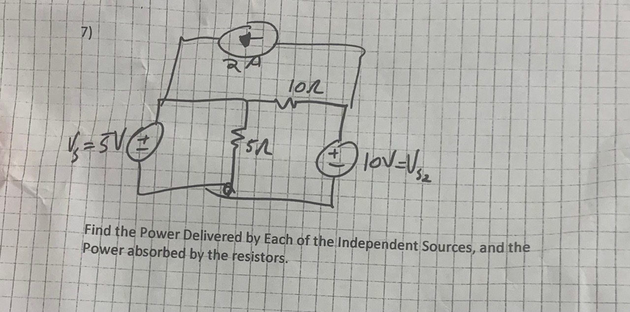 Solved Find the Power Delivered by Each of the Independent | Chegg.com