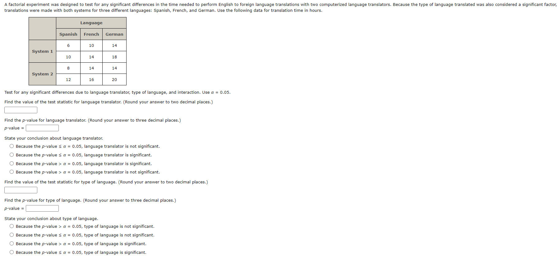 Solved translations were made with both systems for three | Chegg.com