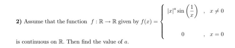 Solved 2) Assume that the function f:R→R given by | Chegg.com