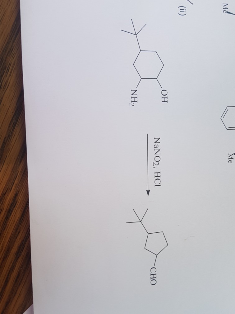 Solved Me Me OH NaNO2, HCI CHO NH2 | Chegg.com