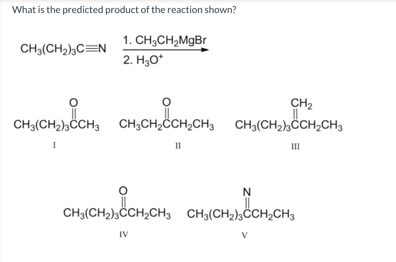 Solved What is the predicted product of the reaction shown? | Chegg.com