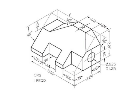 Solved Using AutoCAD draw the plan view, elevation view, and | Chegg.com