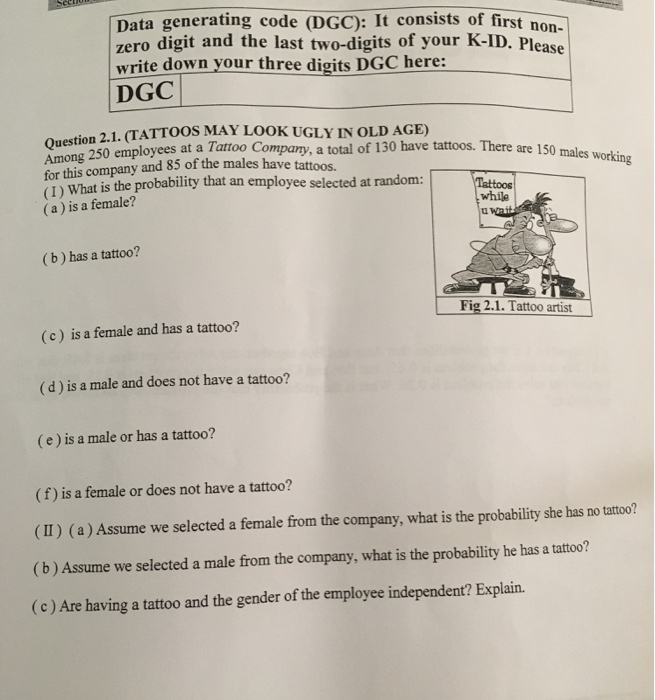 Solved Data generating code (DGC): It consists of first non- | Chegg.com