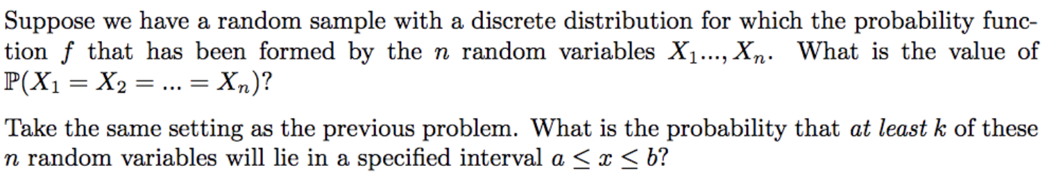 Solved Suppose we have a random sample with a discrete | Chegg.com