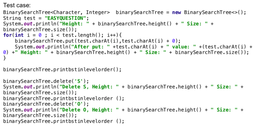 Solved In java, Implement your binary search tree with | Chegg.com