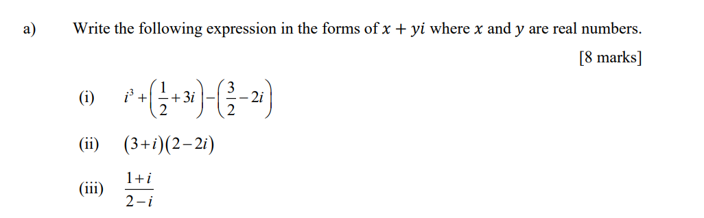 Solved a) Write the following expression in the forms of | Chegg.com