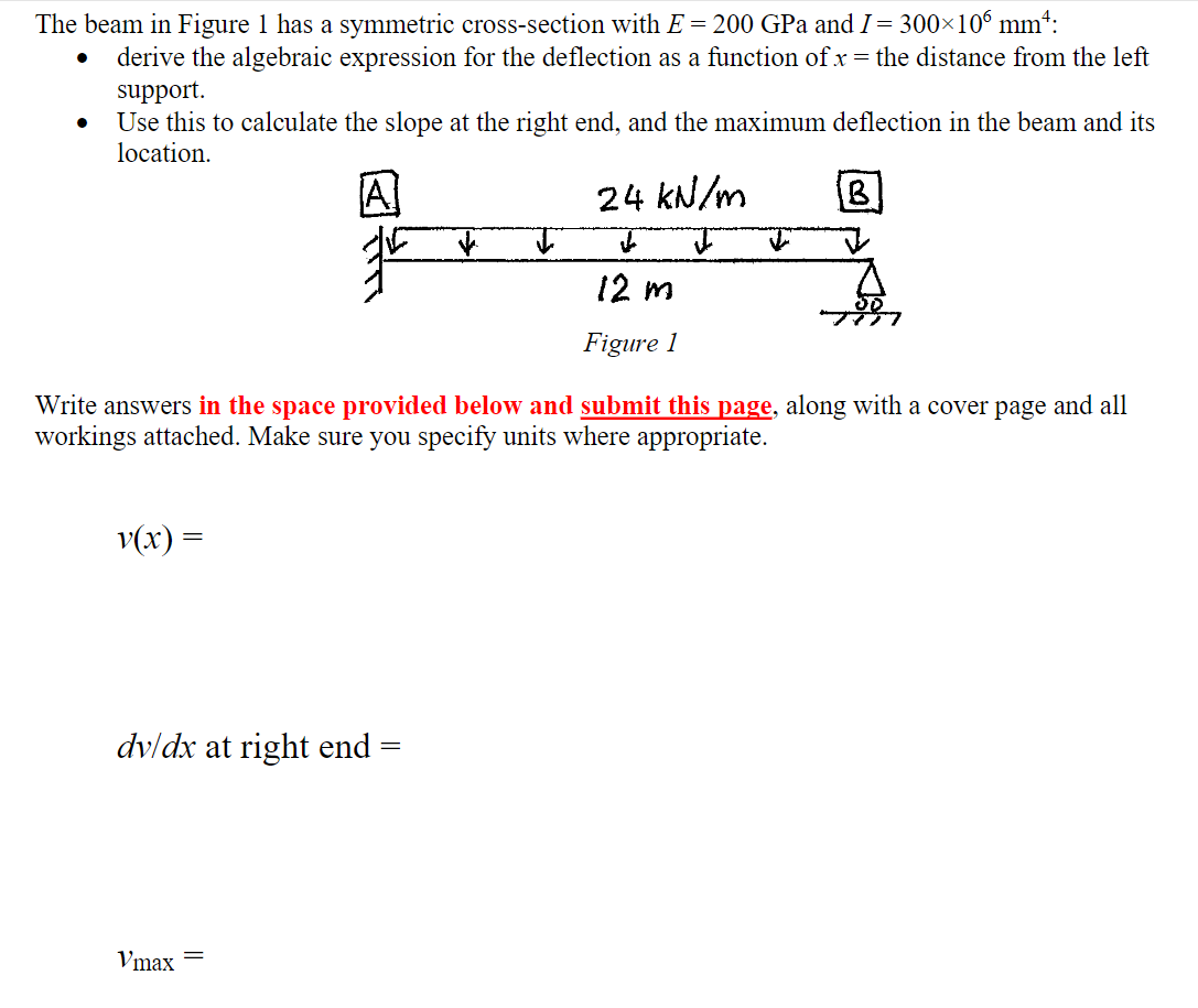 Solved The beam in Figure 1 has a symmetric cross-section | Chegg.com