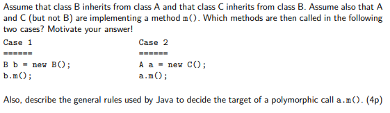 Solved Assume that class B inherits from class A and that | Chegg.com