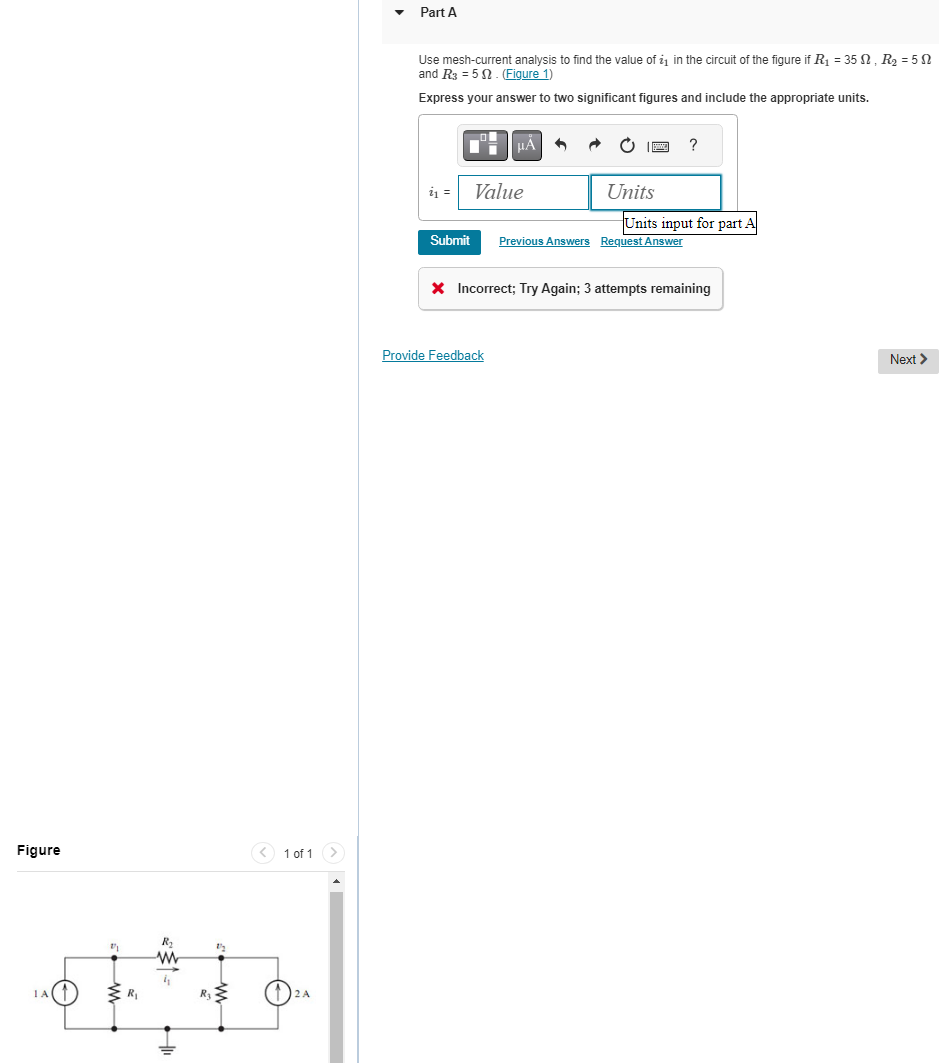 Solved Use mesh-current analysis to find the value of i1 in | Chegg.com