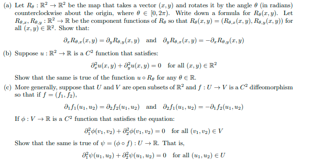 Solved (a) Let Rθ:R2→R2 be the map that takes a vector (x,y) | Chegg.com