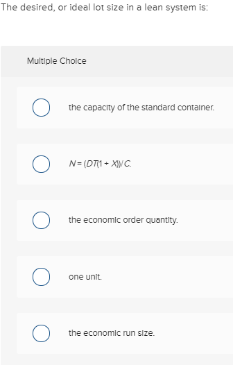 Question The Desired Or Ideal Lot Size In A Lean UNICOLL CORP question-the-desired-or-ideal-lot-size-in-a-lean-unicoll-corp