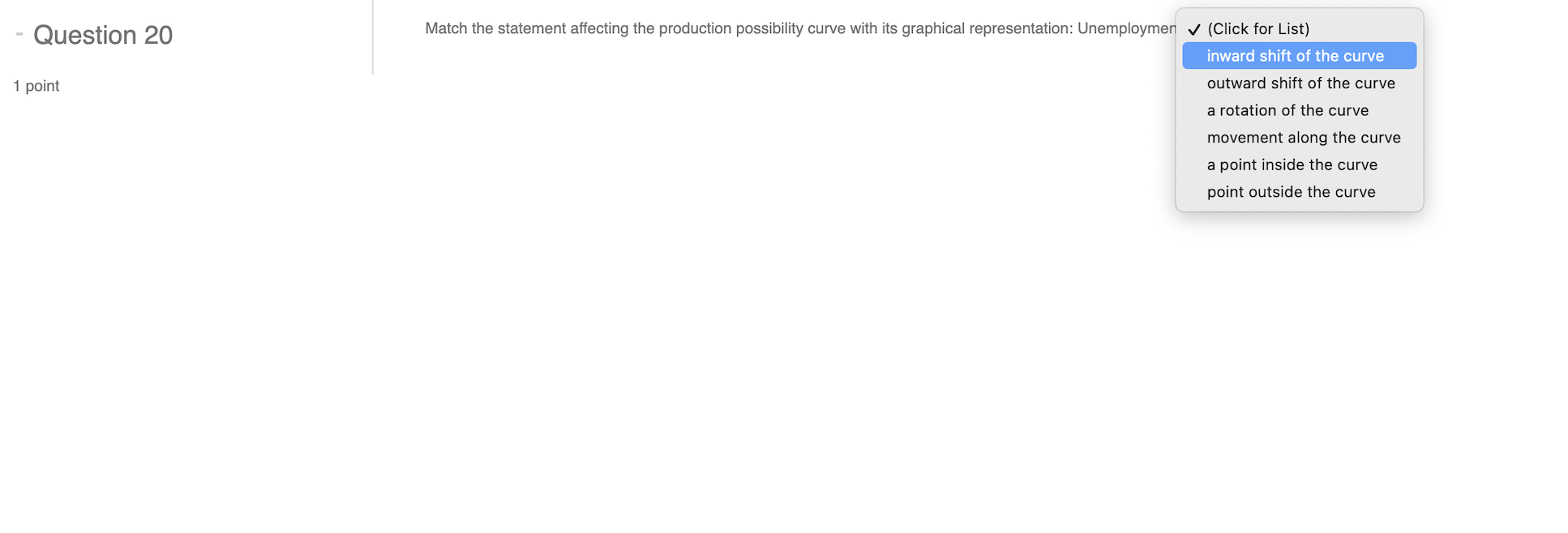 Solved Match the statement affecting the production | Chegg.com