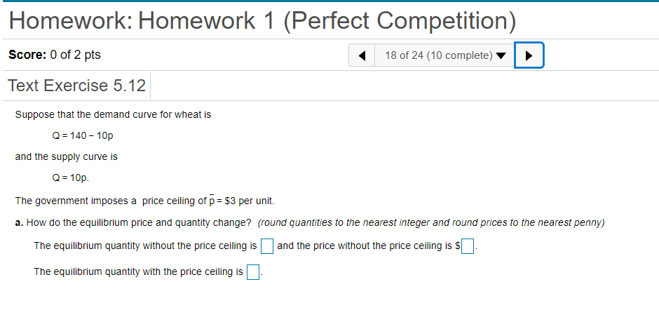 Solved Homework: Homework 1 (Perfect Competition) Save | Chegg.com