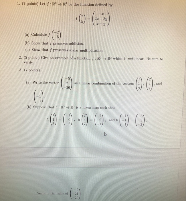 Solved 1. (7 points) Let fRR be the function defined by (a) | Chegg.com