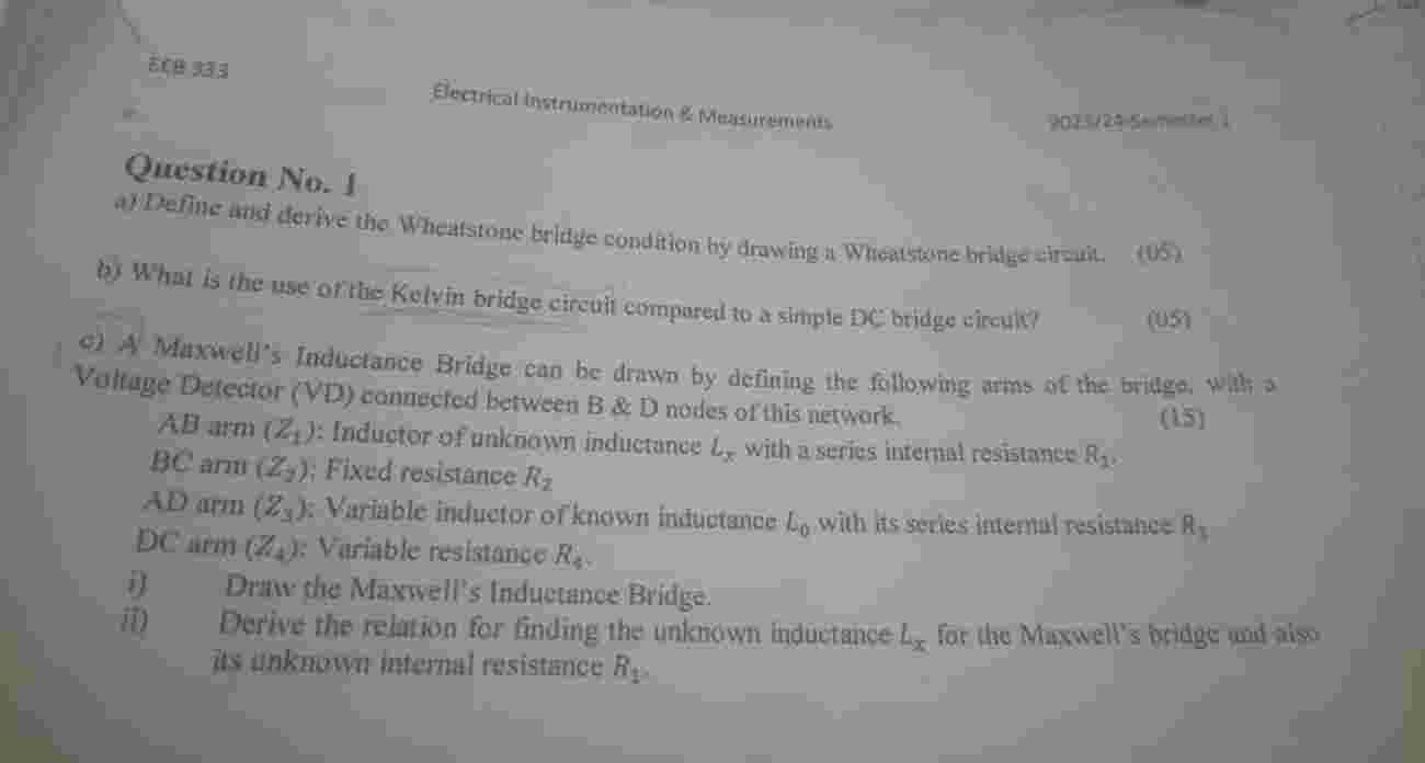 Solved Question No. 1(i) ﻿Whas is ﻿the use or ﻿the Kelvin | Chegg.com