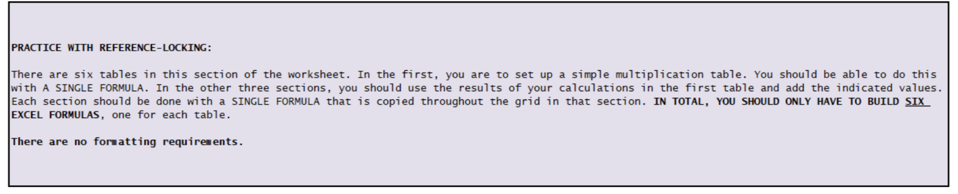 PRACTICE WITH REFERENCE-LOCKING: EXCEL FORMULAS, one | Chegg.com