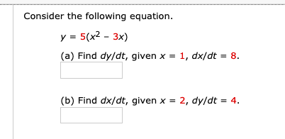 Solved Consider the following equation. y = x (a) Find | Chegg.com