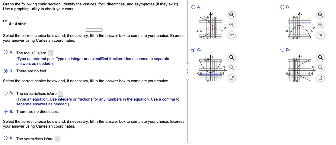 Solved Graph the following conic section, identify the | Chegg.com