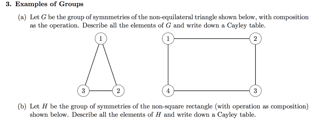 Solved 3. Examples of Groups (a) Let G be the group of | Chegg.com
