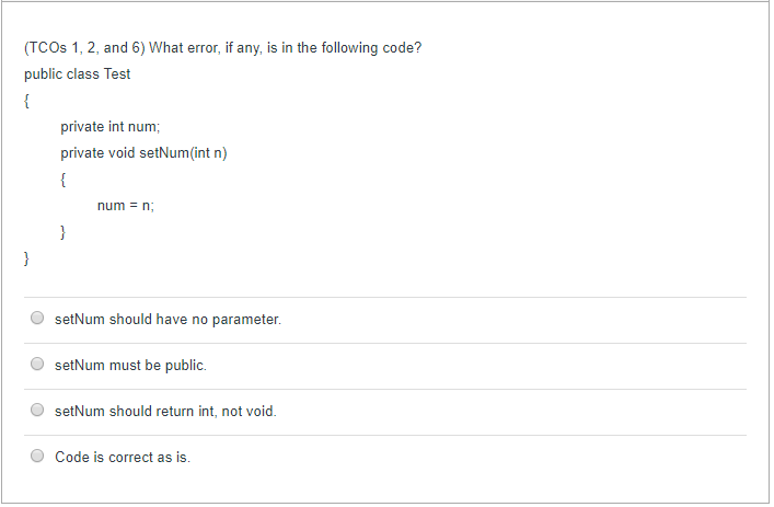Solved (TCOs 1, 2, and 6) The format specifier %2t specifies | Chegg.com