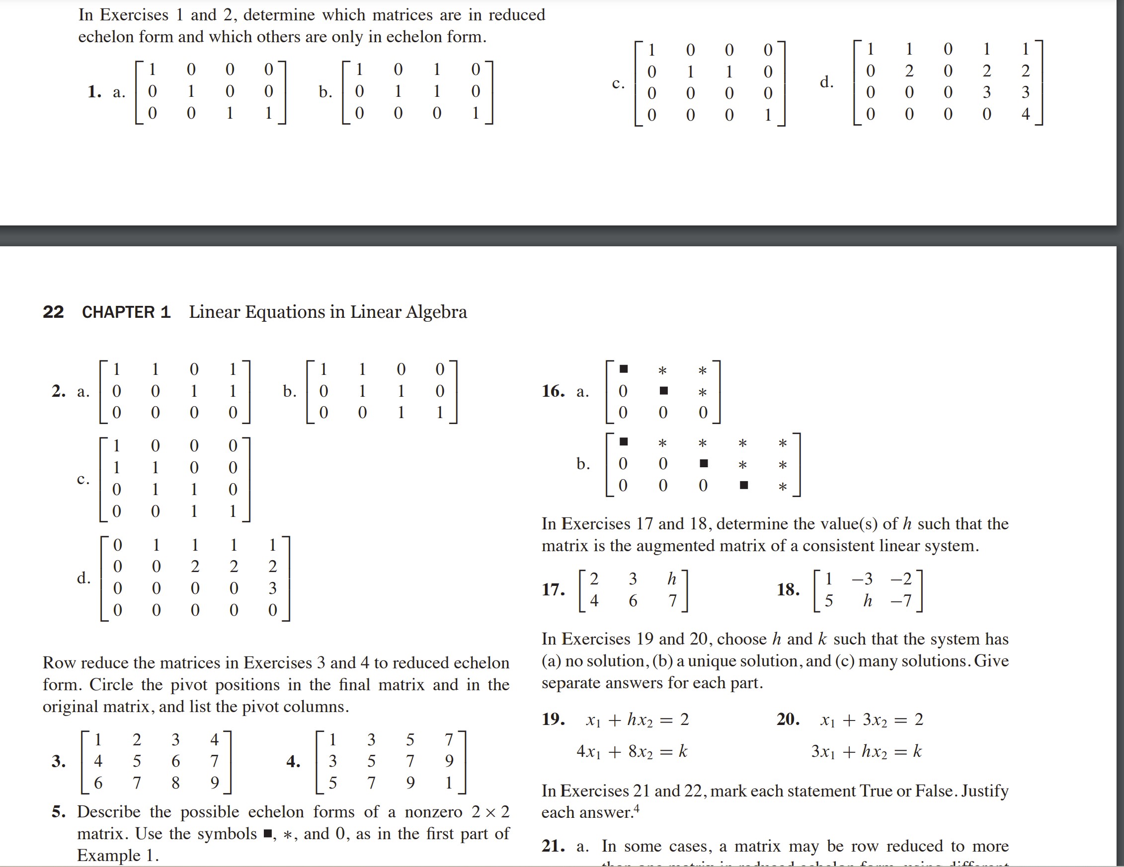 Solved In Exercises 1 and 2, determine which matrices are in | Chegg.com