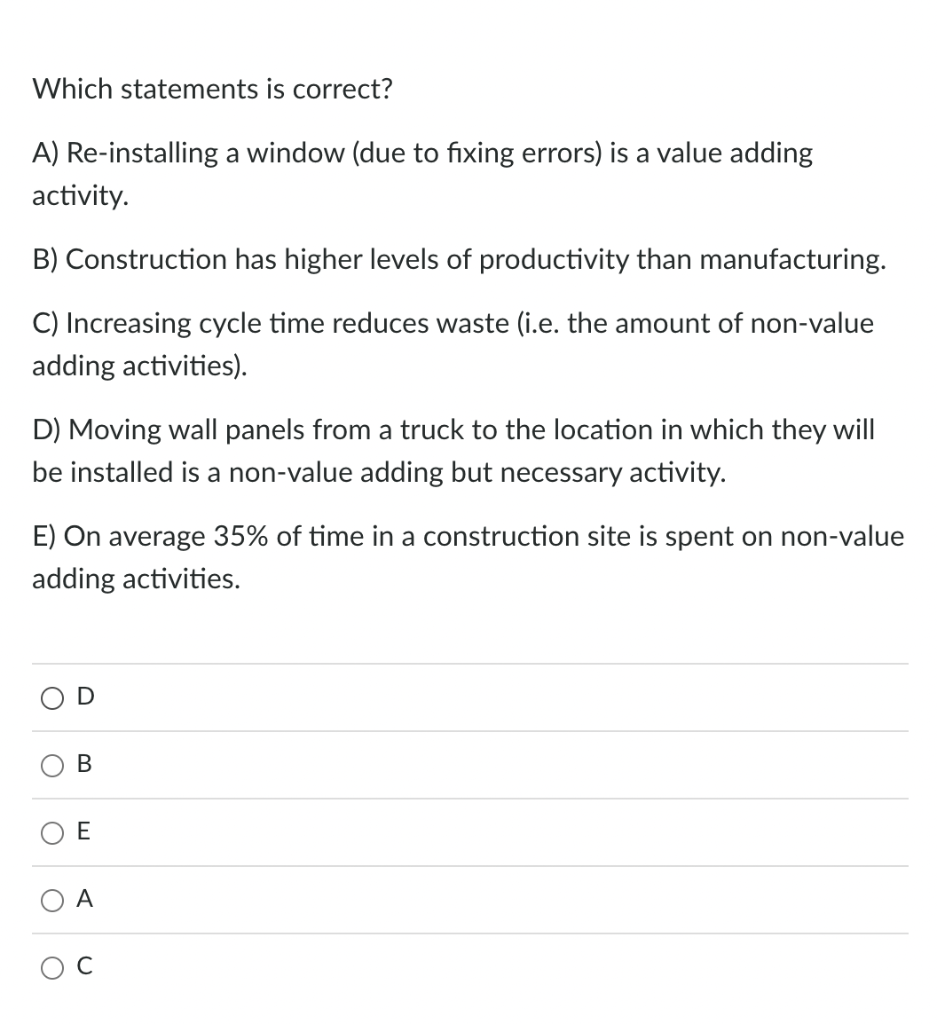 Solved Which statements is correct? A) Re-installing a | Chegg.com