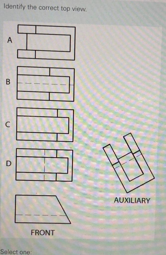 Solved Identify the correct top view. D AUXILIARY FRONT | Chegg.com