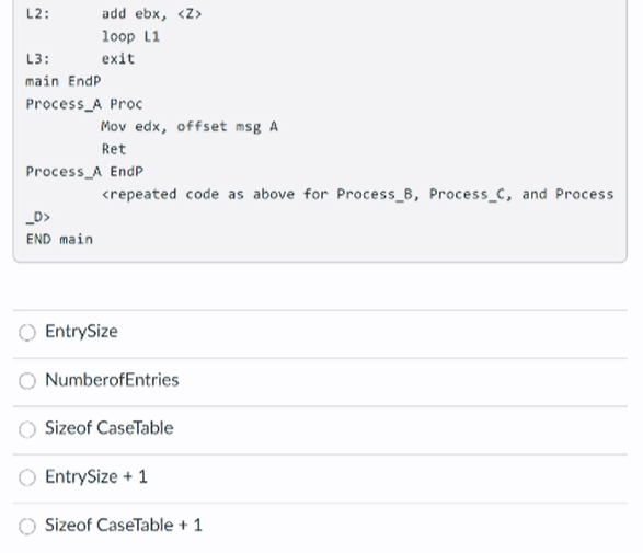 Solved Consider the case table code shown. The code at must | Chegg.com