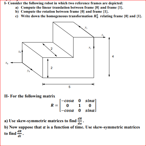 1- Consider the following robot in which two | Chegg.com