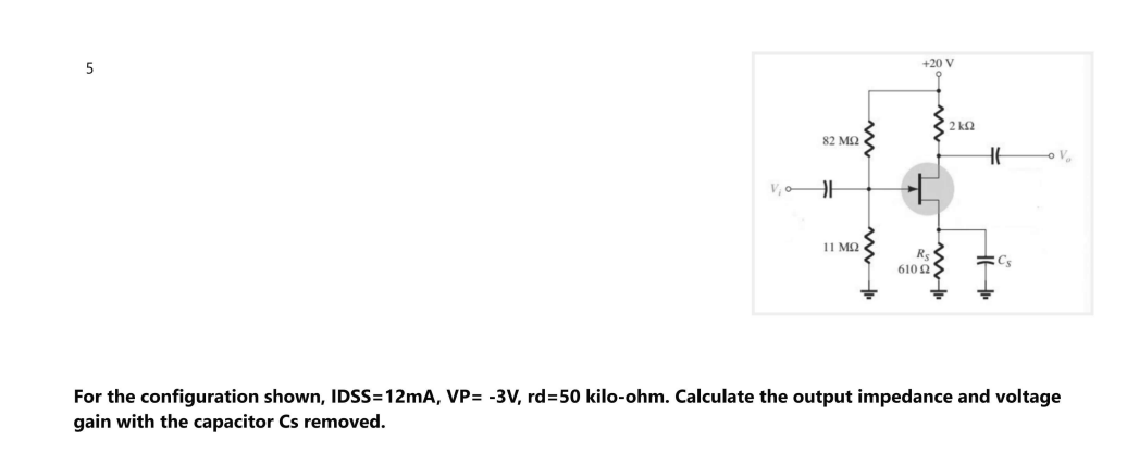 Solved For the configuration shown, IDSS | Chegg.com