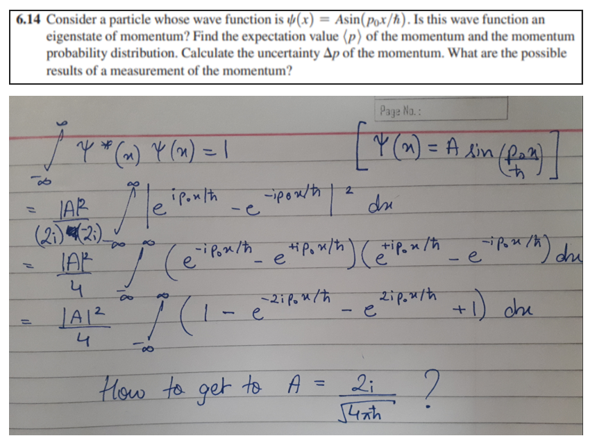 Solved 6.14 Consider a particle whose wave function is y(x) | Chegg.com