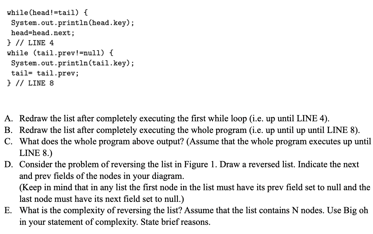 Solved head tmp tail b-o-o-o- E newNode N Figure 1. | Chegg.com