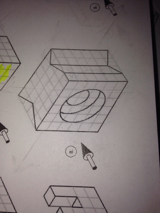 Solved 2D drawing front, top,right side view | Chegg.com