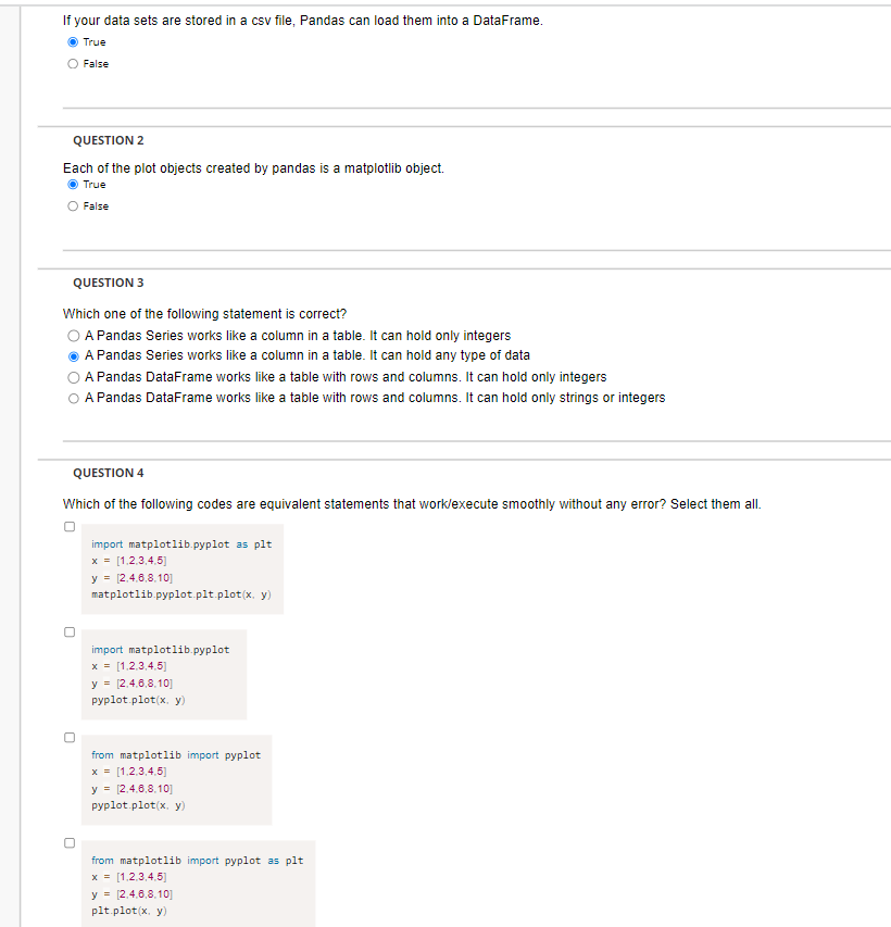 Solved If Your Data Sets Are Stored In A Csv File Pandas