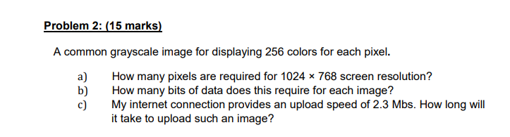 Solved A common grayscale image for displaying 256 colors | Chegg.com