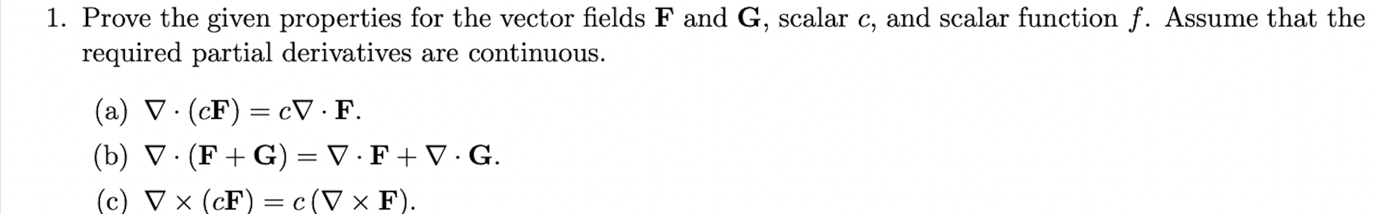 Solved Prove the given properties for the vector fields F | Chegg.com