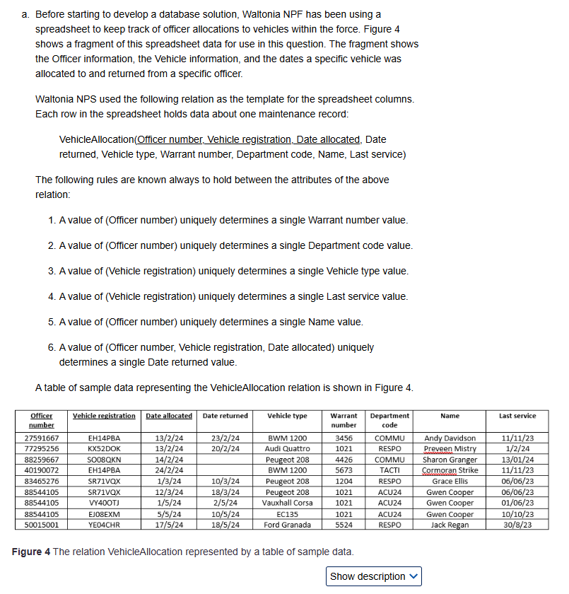 a.Before starting to develop a database solution, | Chegg.com