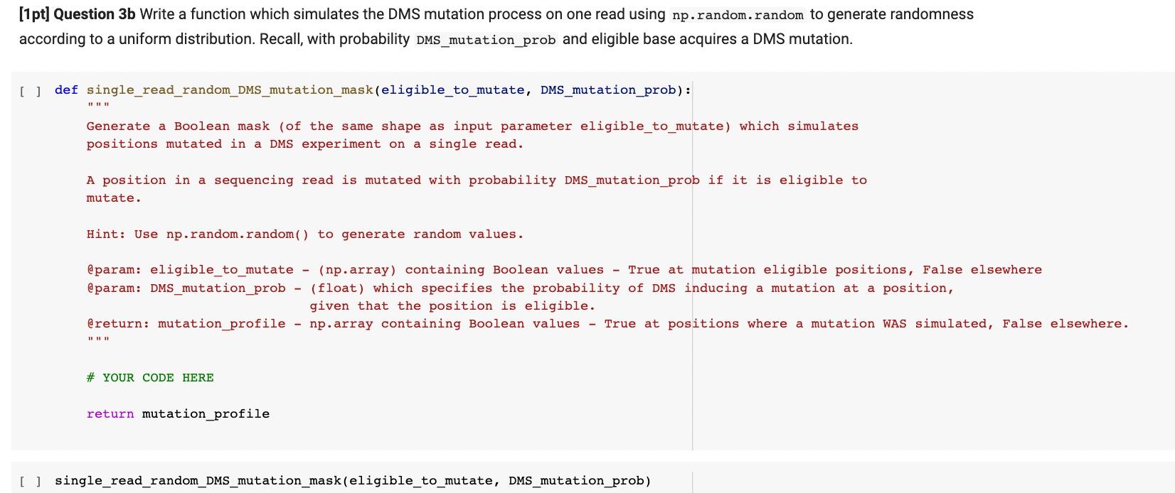 3. Simulating DMS Mutations based on sequence | Chegg.com