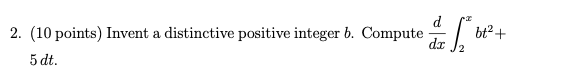 Solved d 2. (10 points) Invent a distinctive positive | Chegg.com