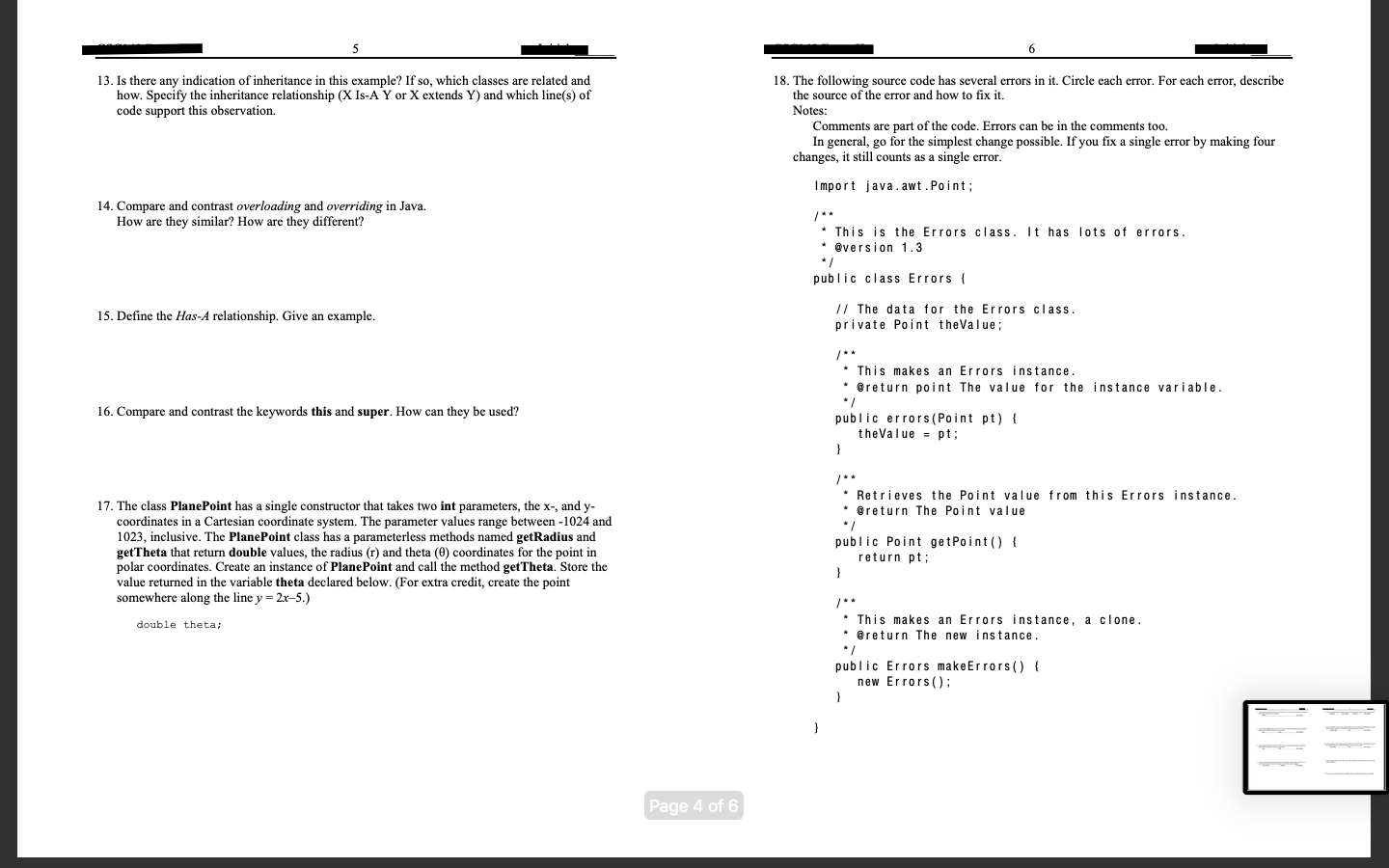 Solved Examine the code for the class that appears on page | Chegg.com