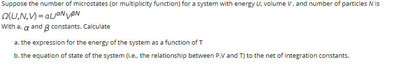 Solved Suppose the number of microstates (or multiplicity | Chegg.com