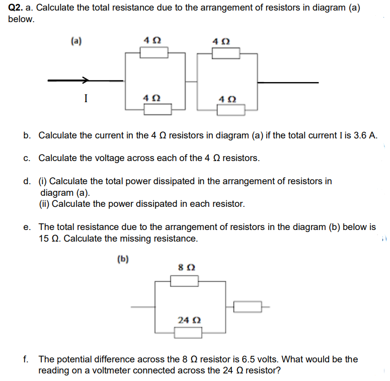 Solved Q2. a. Calculate the total resistance due to the | Chegg.com