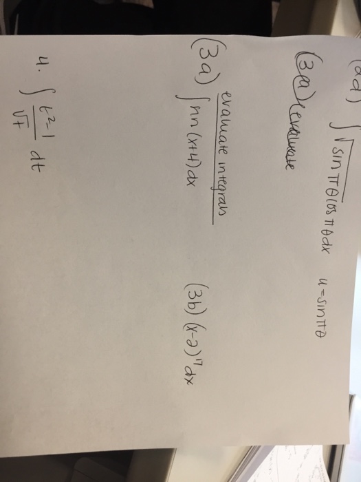 Solved Integral Squareroot sin pi theta cos pi theta dx cu = | Chegg.com